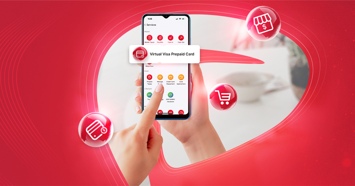Virtual Visa Prepaid Card - powered by AYA Bank